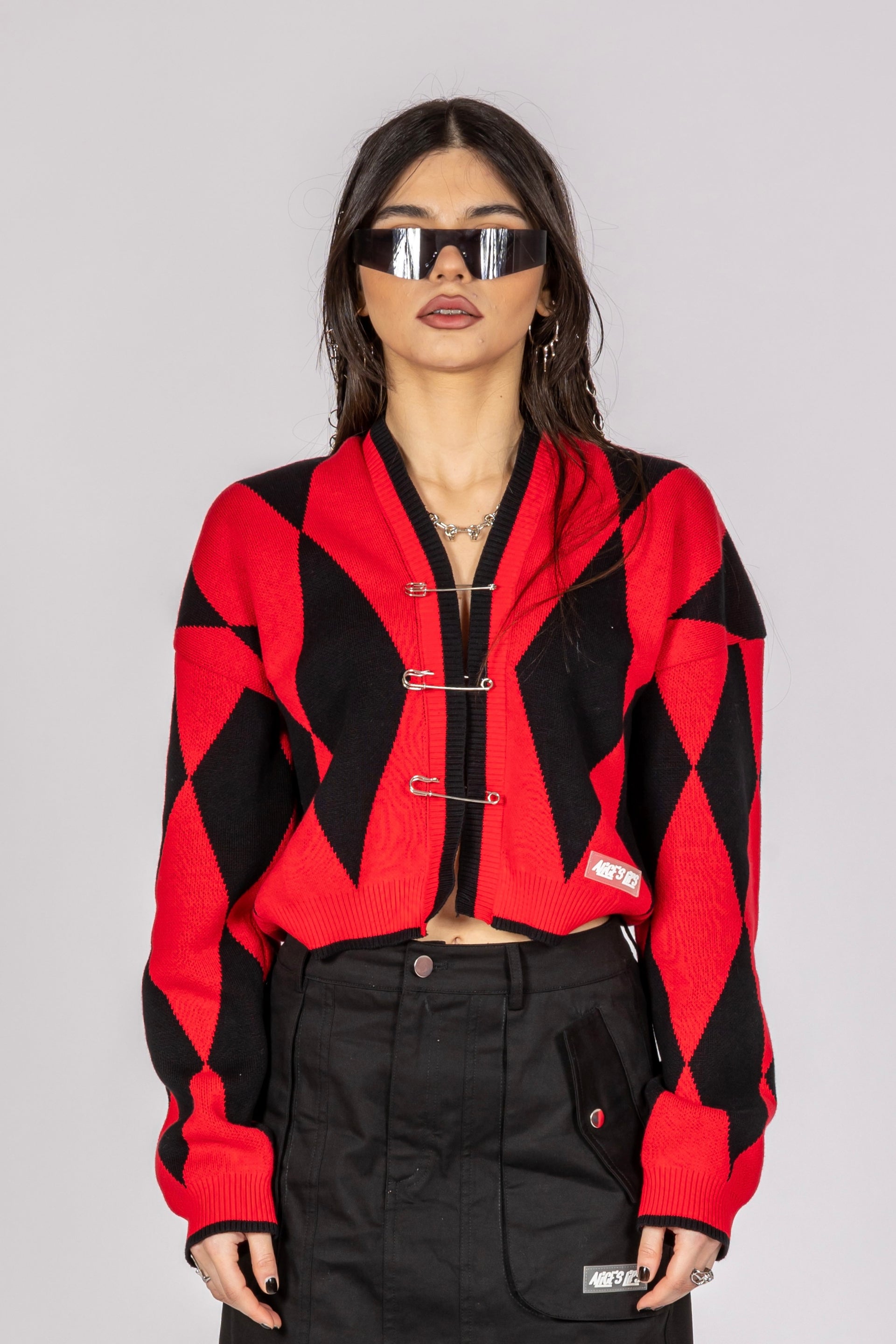 Can't Kick Me Down Red/Black Sweater – Alice's Lips