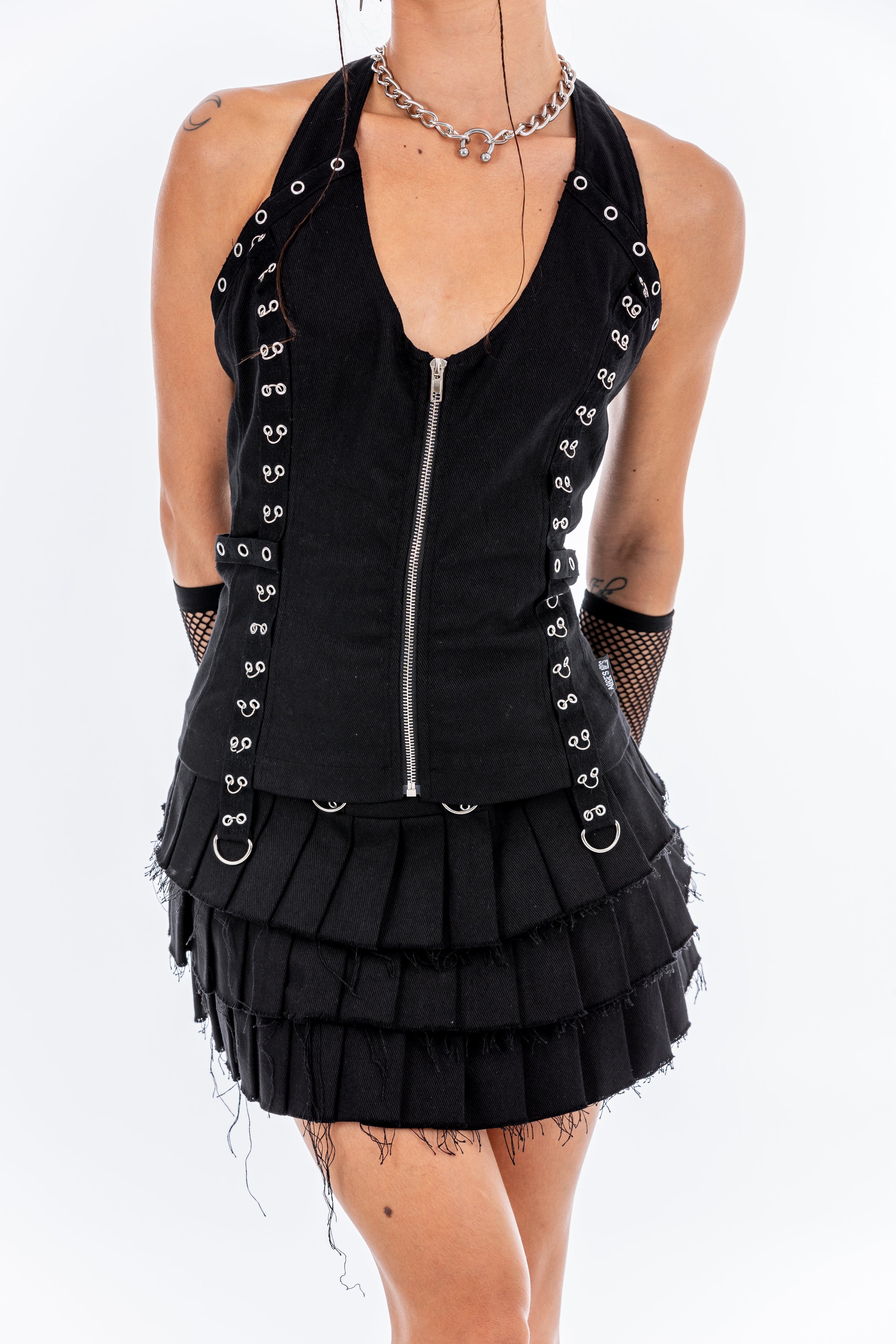 Y2K Goth Eyelets Corset Top – Alice's Lips